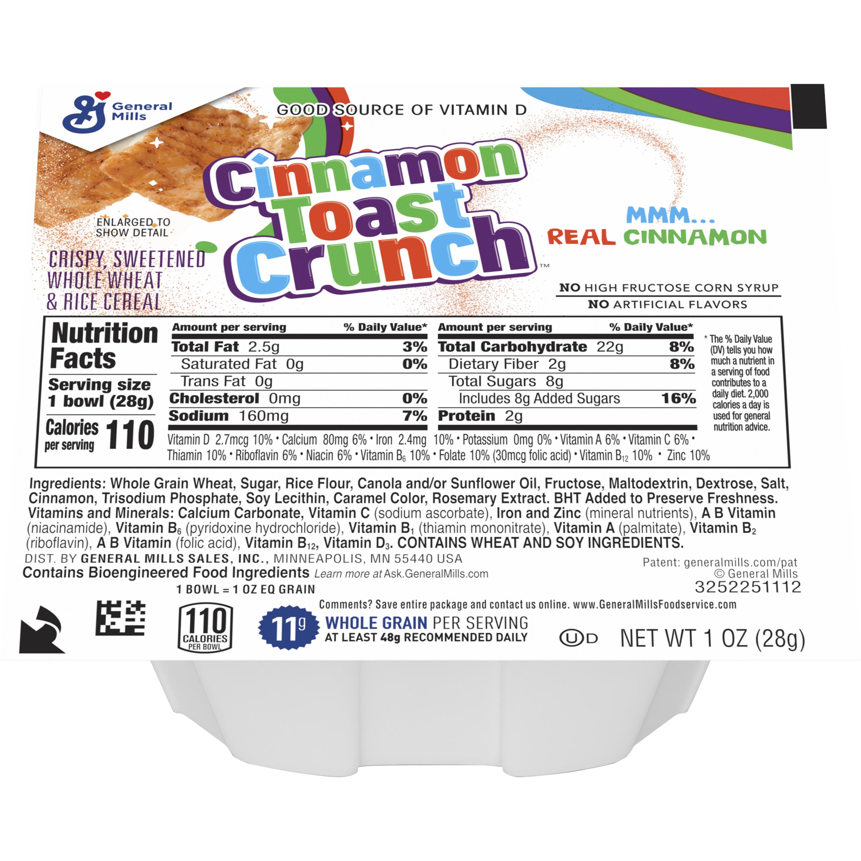 Cinnamon Toast Crunch™ Cereal Single Serve Bowlpak 1 oz Cinnamon Toast Crunch™ Cereal Single Serve Bowlpak 1 oz