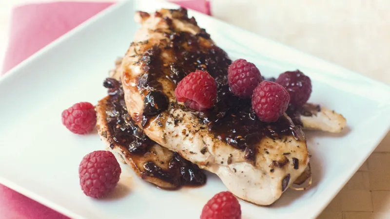 Balsamic-Raspberry Chicken Recipe - BettyCrocker.com