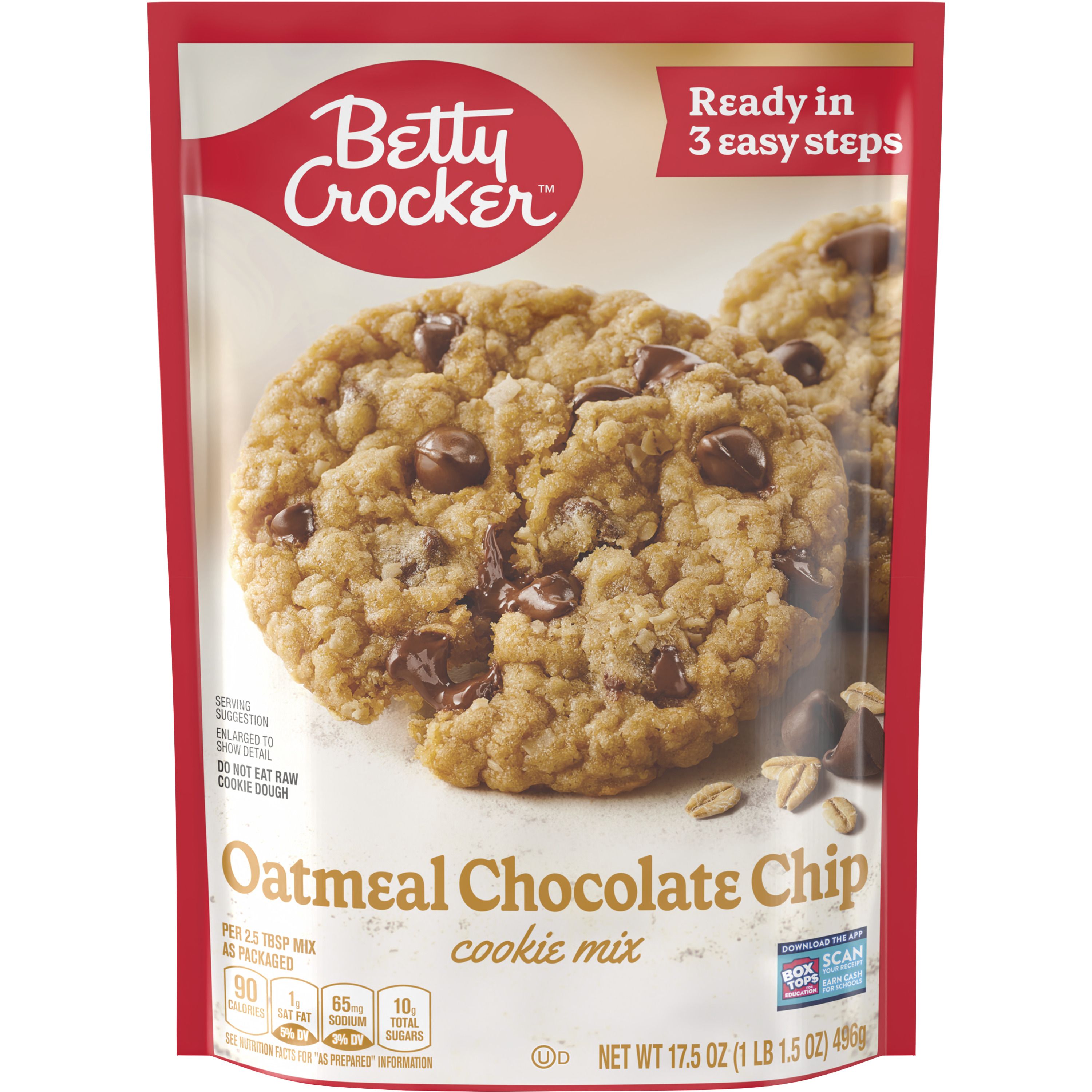 Betty Crocker™ Oatmeal Chocolate Chip Cookie Mix - BettyCrocker.com Betty Crocker™ Oatmeal Chocolate Chip Cookie Mix - BettyCrocker.com