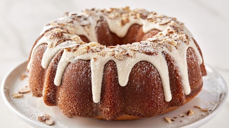 Almond Croissant Bundt Cake with Browned Butter Icing Recipe ...