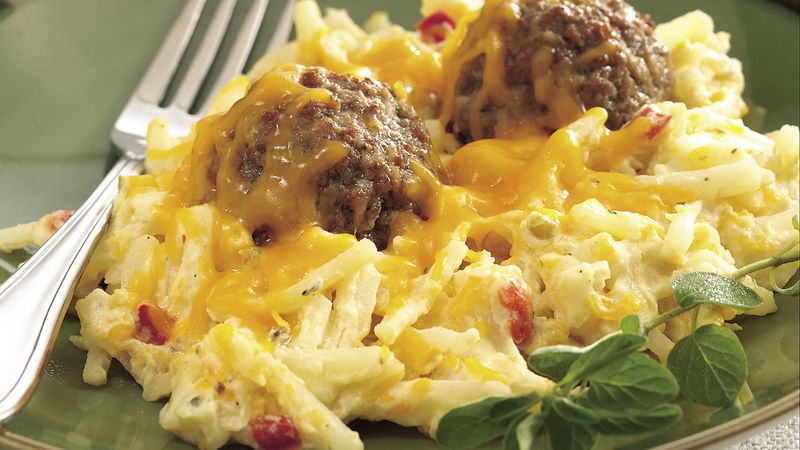 Italian Meatball And Potato Bake Recipe