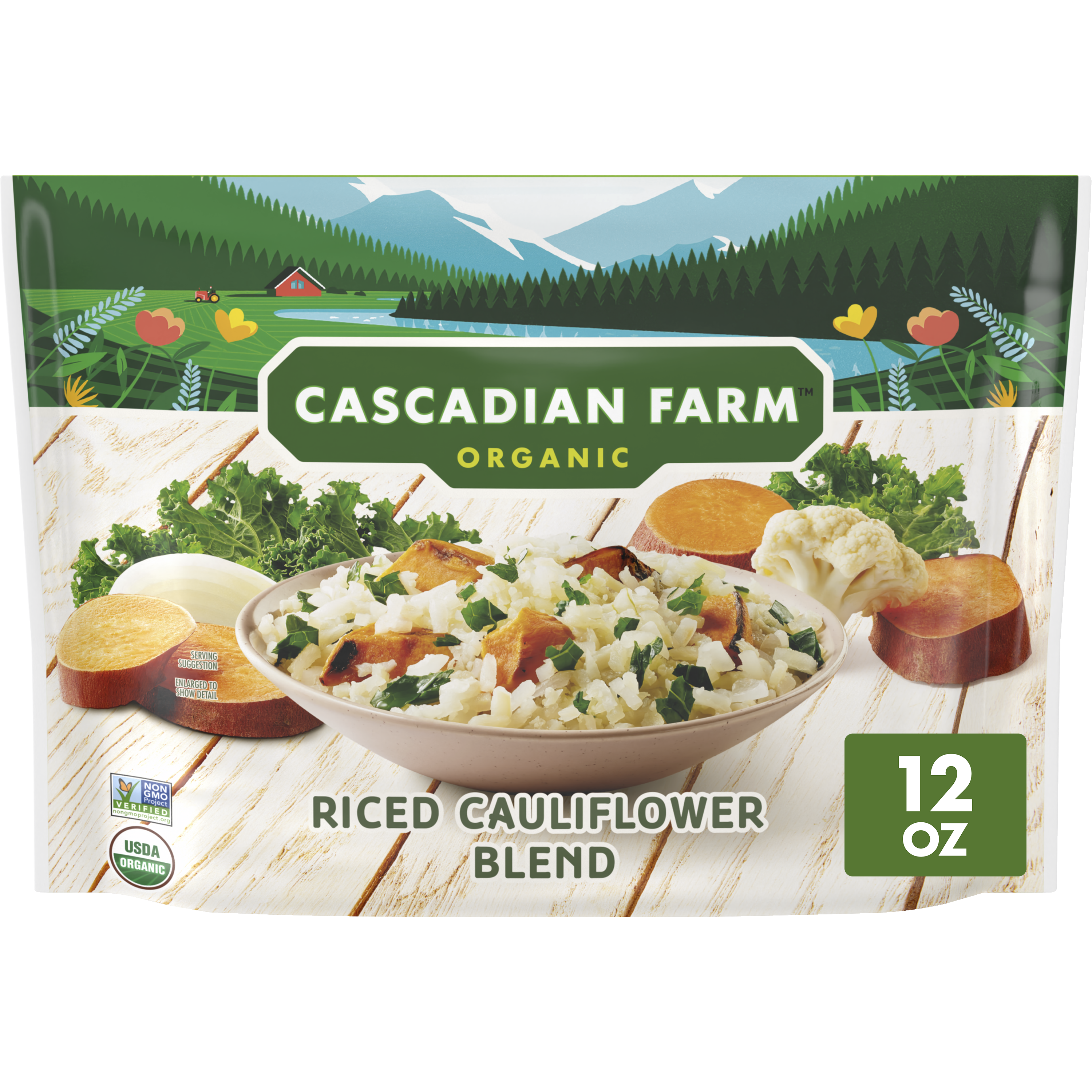 Frozen Riced Cauliflower with Sweet Potatoes & Kale | Cascadian Farm ...