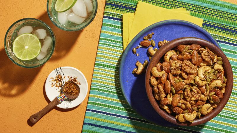 Easy & Tasty Vegetarian Mexican Tangy Spiced Nuts | Mezco Foods