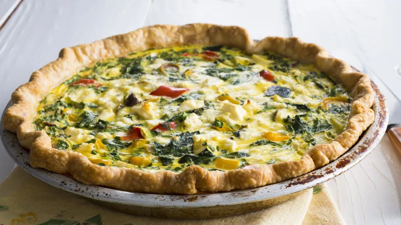 Greek Vegetable Quiche Recipe - BettyCrocker.com