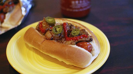 Philly Cheesesteak Hot Dog Recipe - Tablespoon.com
