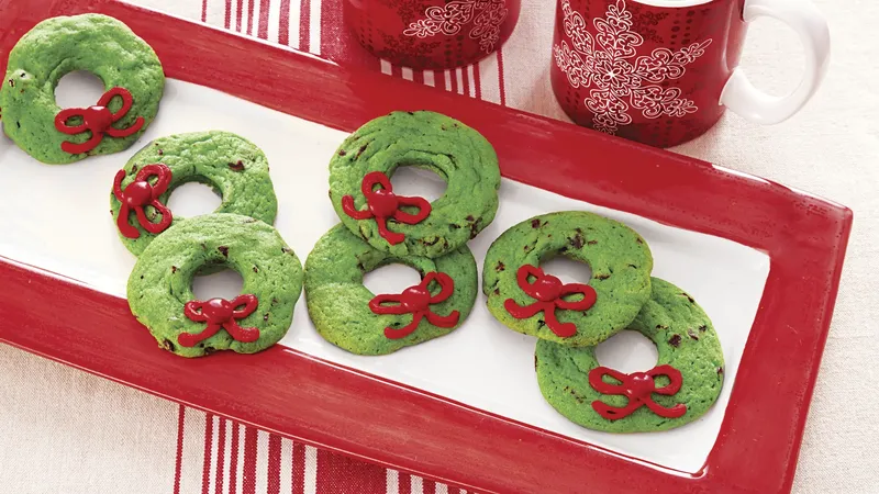 Christmas Wreath Cookies Recipe - Pillsbury.com