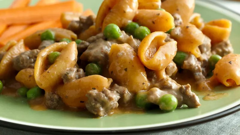 Cheesy Italian Shells and Peas Recipe - BettyCrocker.com