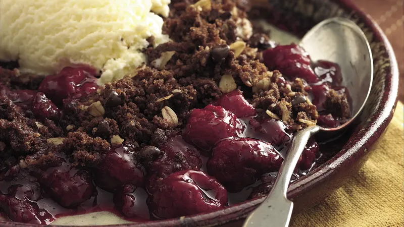 Chocolate Fudge-Raspberry Crisp Recipe - BettyCrocker.com