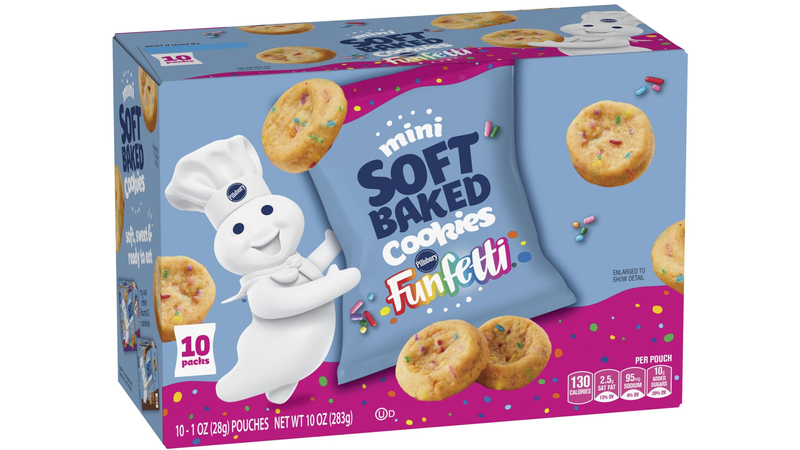 Pillsbury Mini Soft Baked Cookies, Funfetti, Snack Bags, 10 Ct, 10 oz ...